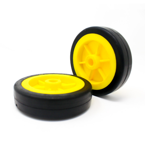 EasyMech Heavy Duty(HD) Disc Wheel 100mm Diameter – 2Pcs(Yellow Color ...