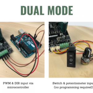 Cytron 25A DC motor driver with Switch and Potentiometer Control ...