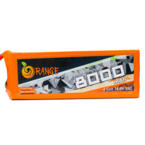 ORANGE 8000 mAh 4 Cell 35C (14.8V) LITHIUM POLYMER BATTERY PACK (LiPO ...